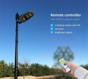 Remote control and PIR lighting mode solar street light - China ...